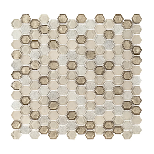 Jeffrey Court Suite Glass Hazel Multi Finish Glass Mosaic — Stone ...