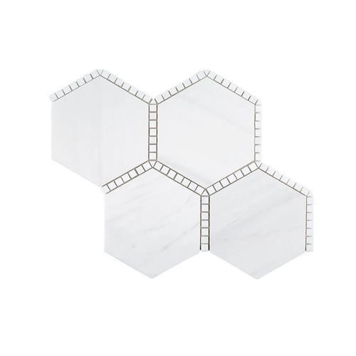Jeffrey Court Rotunda Dolomite Honed & Polished Marble Mosaic — Stone ...