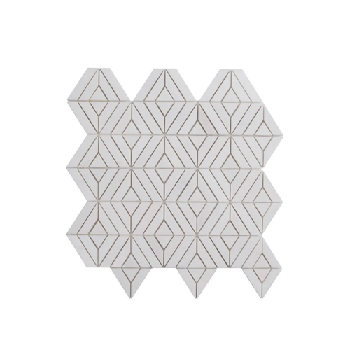 Jeffrey Court Rotunda Dolomite Honed & Polished Marble Mosaic — Stone ...