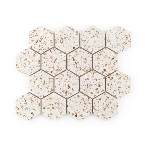 Jeffrey Court Modern Mixer Bourbon Semi Polished Terrazzo Mosaic ...