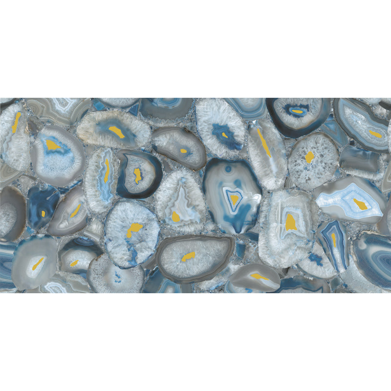 Mir Porcelain Line Agatas Oro Blue Polished & Matte Porcelain Tile ...
