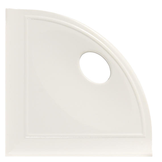 American Olean White Gloss CN10 Resin & Ceramic Corner Shelf Flatback ...