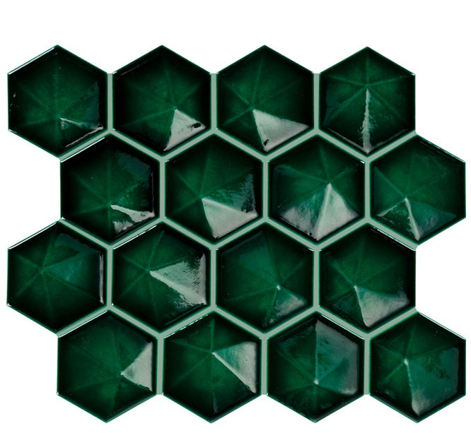 Daltile Artefino Jewel AR26 Emerald Glossy Porcelain Mosaic — Stone ...