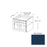 Cabinets R Us Blue Shaker Wood Kitchen Base Cabinet - 36" x 24" x 34.5 ...