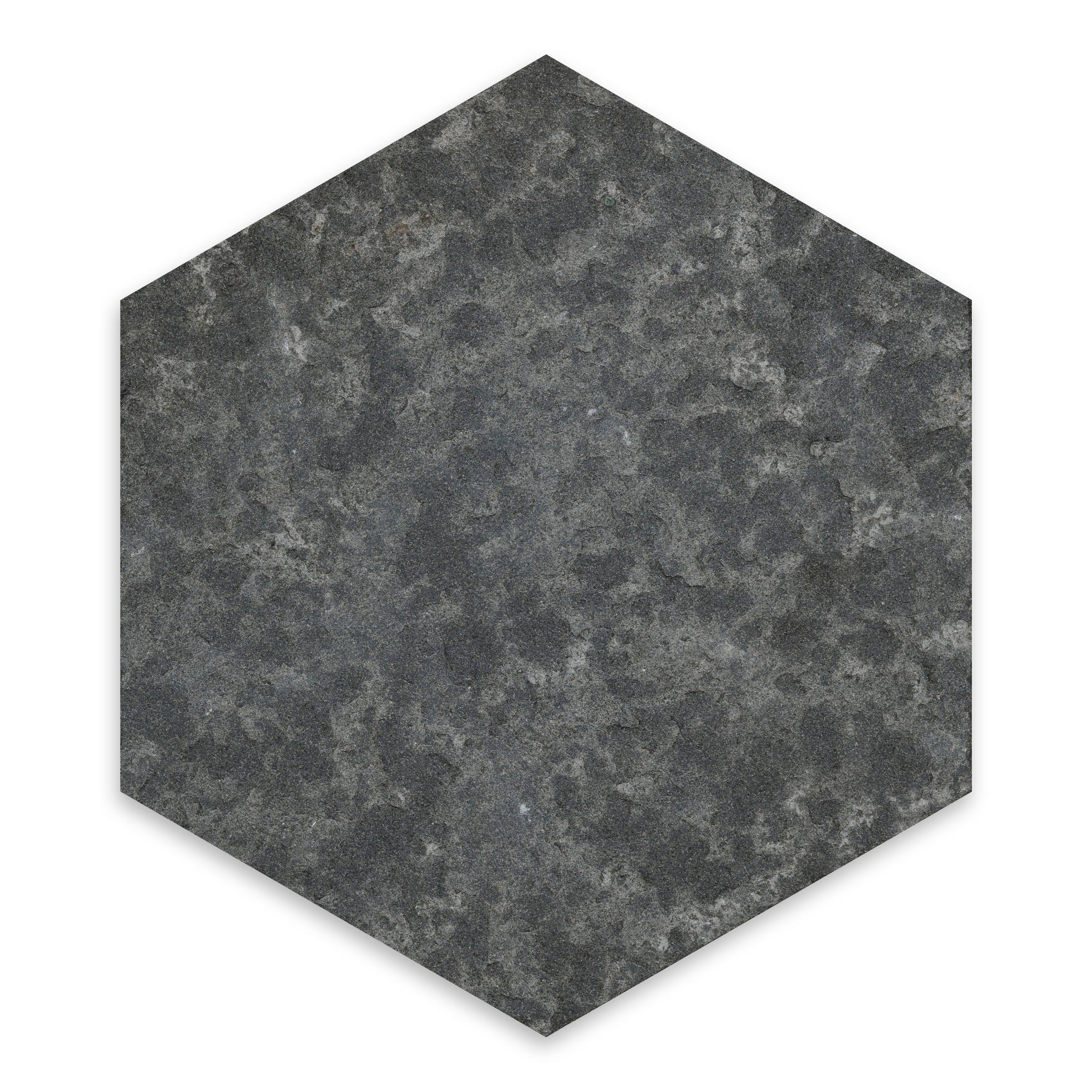 Basalt Dark Hexagon Basalt Tile - Flamed & Brushed | Lowest Price ...