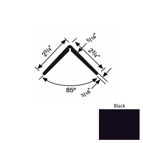 Roppe Solid 100 Black Rubber Corner Guard | Lowest Price — Stone & Tile ...