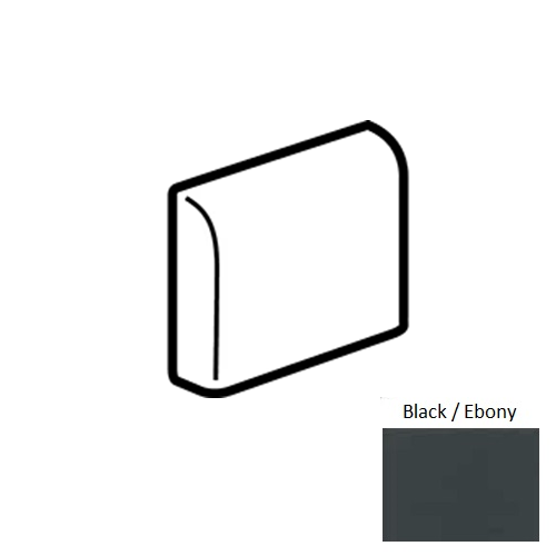 Daltile Keystones D311 Black / Ebony Abrasive Porcelain Bullnose ...