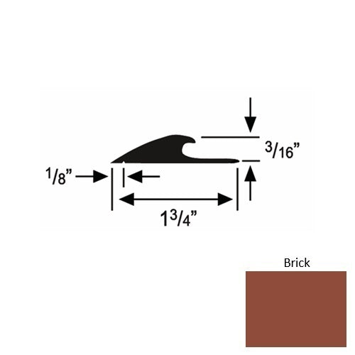 Roppe Solid 188 Brick Rubber Custom Carpet Edging | Lowest Price ...