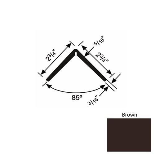 Roppe Solid 110 Brown Rubber Corner Guard | Lowest Price — Stone & Tile ...