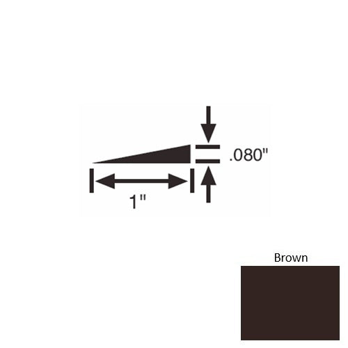 Roppe Solid 110 Brown Rubber Reducer Strip | Lowest Price — Stone ...