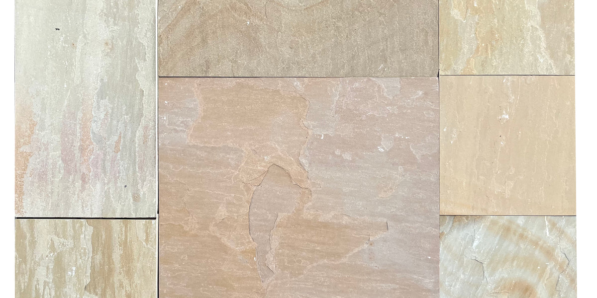 Summer Blend Natural Cleft Face & Back Sandstone Paver Versailles ...