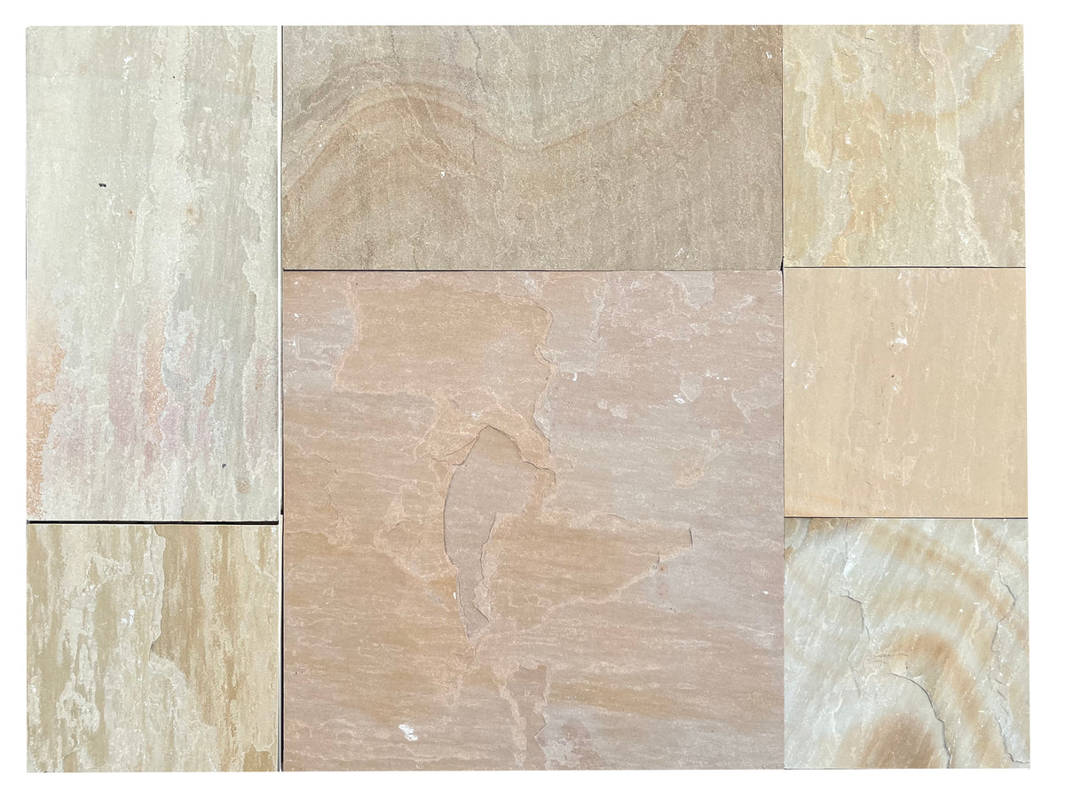 Summer Blend Natural Cleft Face & Back Sandstone Paver Versailles ...