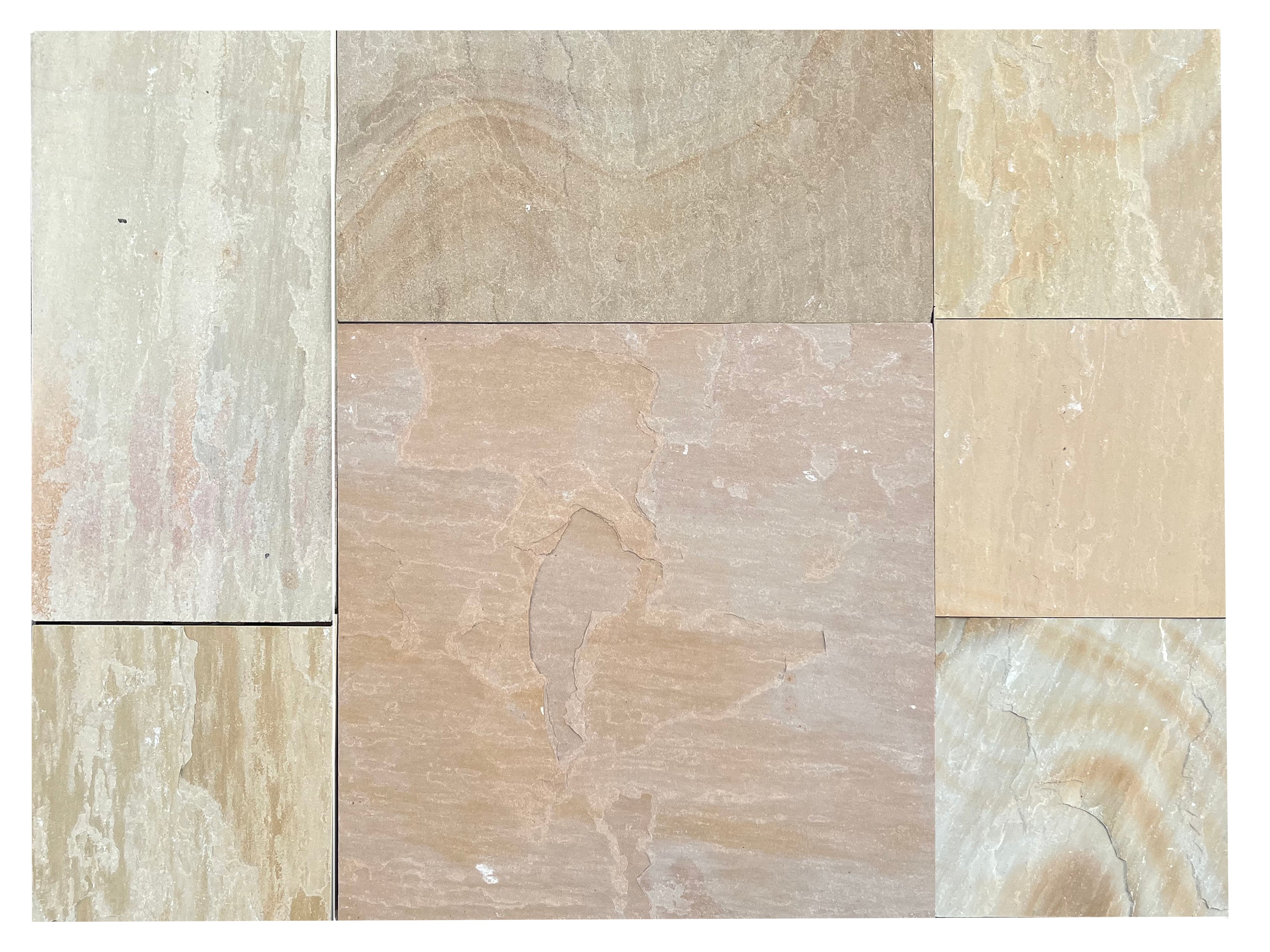 Summer Blend Natural Cleft Face & Back Sandstone Paver Versailles ...