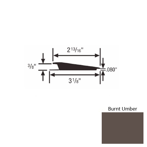 Roppe Solid 194 Burnt Umber Rubber Rolling Traffic Transition — Stone & Tile Shoppe, Inc.