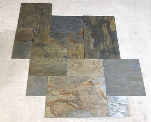 California Gold Natural Cleft Face, Gauged Back Slate Versailles ...