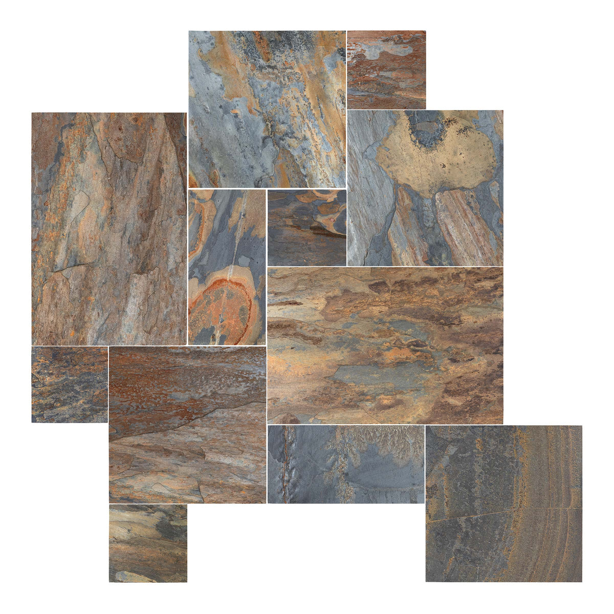 California Gold Natural Cleft Face, Gauged Back Slate Versailles ...