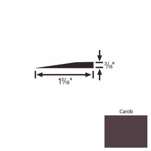 Roppe Solid 690 Carob Rubber Reducer Strip | Lowest Price — Stone ...