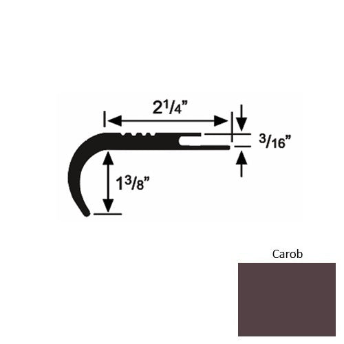 Roppe Solid 690 Carob Rubber Undercut Carpet Nosing | Lowest Price ...