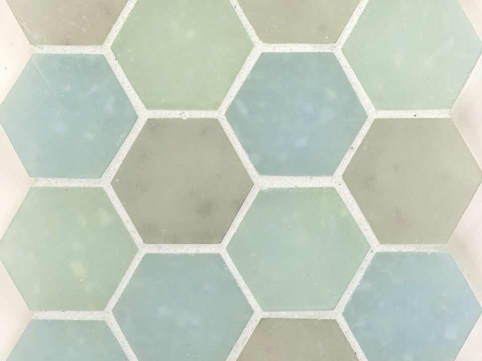 CeramicaEtc Liquid Yellowstone Blends Frosted Glass Mosaic — Stone ...