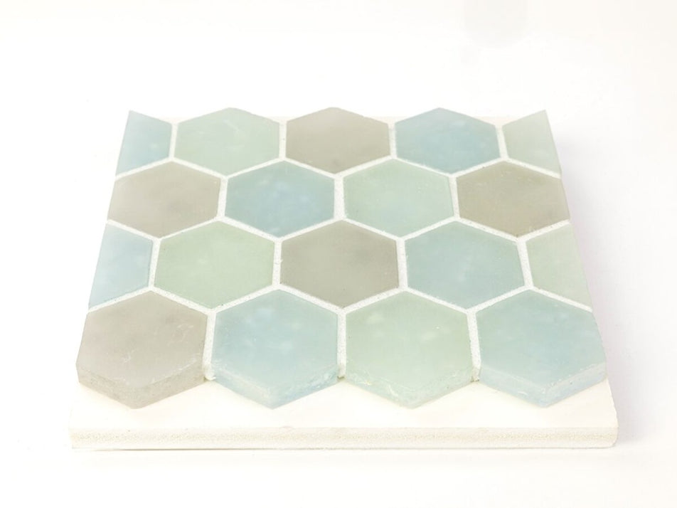 CeramicaEtc Liquid Yellowstone Blends Frosted Glass Mosaic — Stone ...