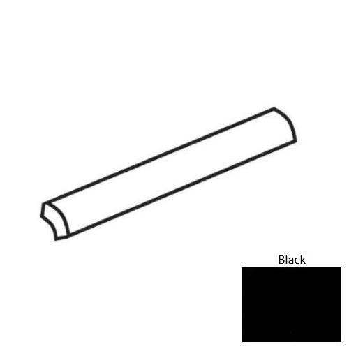 American Olean Color Story Wall 0049 Black Ceramic Quarter Round ...