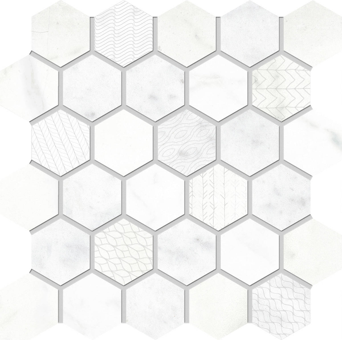 Pan American Ceramics Concert White Matte Porcelain Mosaic — Stone ...