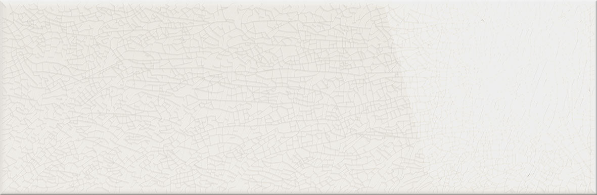 Full Tile Sample - Crackle White Porcelain Sample - 4" x 12" x 3/8" Gl ...