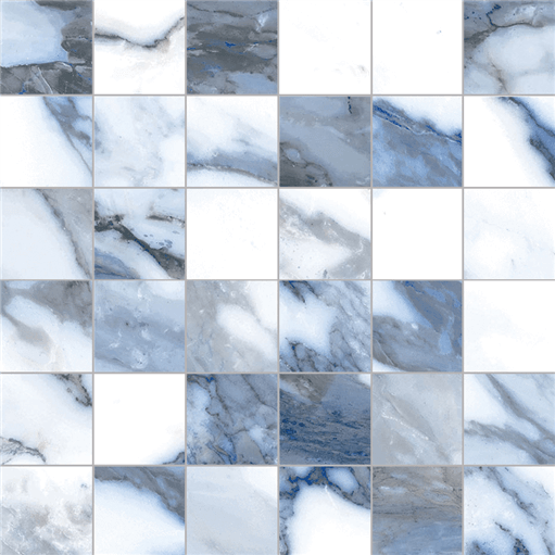 Happy Floors Crash Blue Natural Porcelain Mosaic | Lowest Price — Stone ...