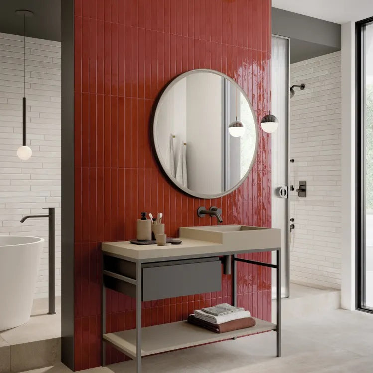 Bedrosians Chroma RED Red Glossy Porcelain Tile | Lowest Price — Stone ...