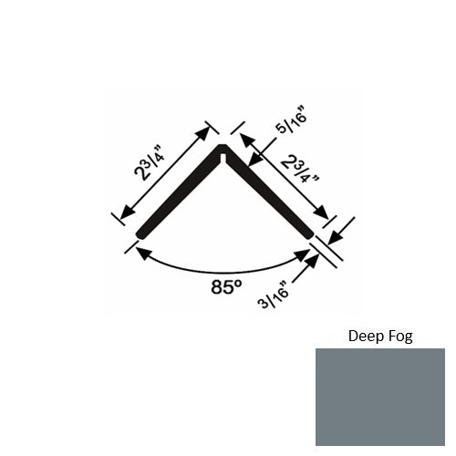 Roppe Solid 687 Deep Fog Rubber Corner Guard | Lowest Price — Stone ...