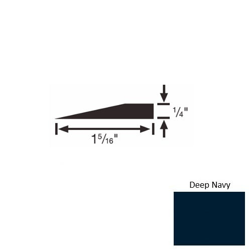 Roppe Solid 139 Deep Navy Rubber Reducer Strip | Lowest Price — Stone ...
