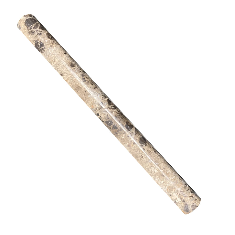 Emperador Dark Standard Marble Liner - 3/4" x 12" Bullnose Polished ...