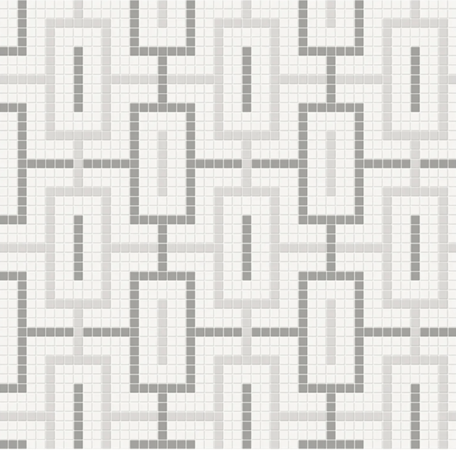 Full Sheet Sample - Soho Evening Blend Chain Pattern Porcelain Mosaic ...