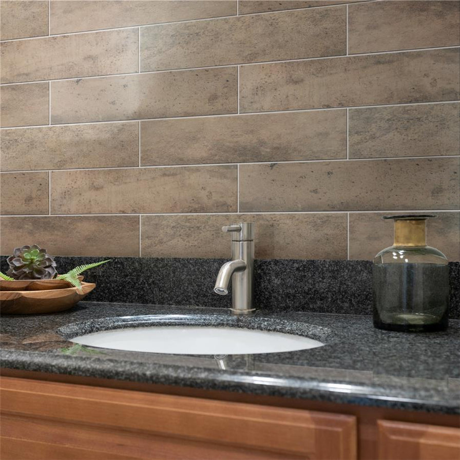 Somer Tile Capri Brick Terra Glossy Porcelain Tile | Lowest Price — Stone & Tile Shoppe, Inc.