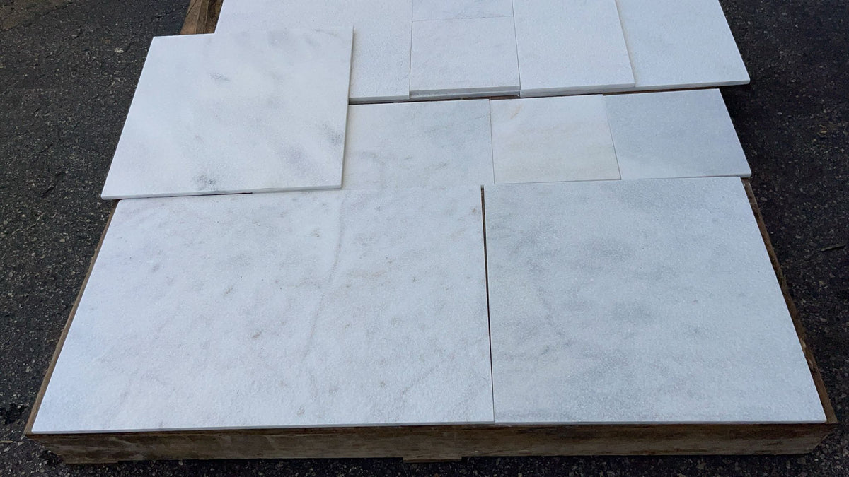 Fantasy White Leather Marble Versailles Pattern | Lowest Price — Stone & Tile Shoppe, Inc.