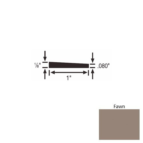 Roppe Solid 140 Fawn Rubber Reducer Strip | Lowest Price — Stone & Tile ...