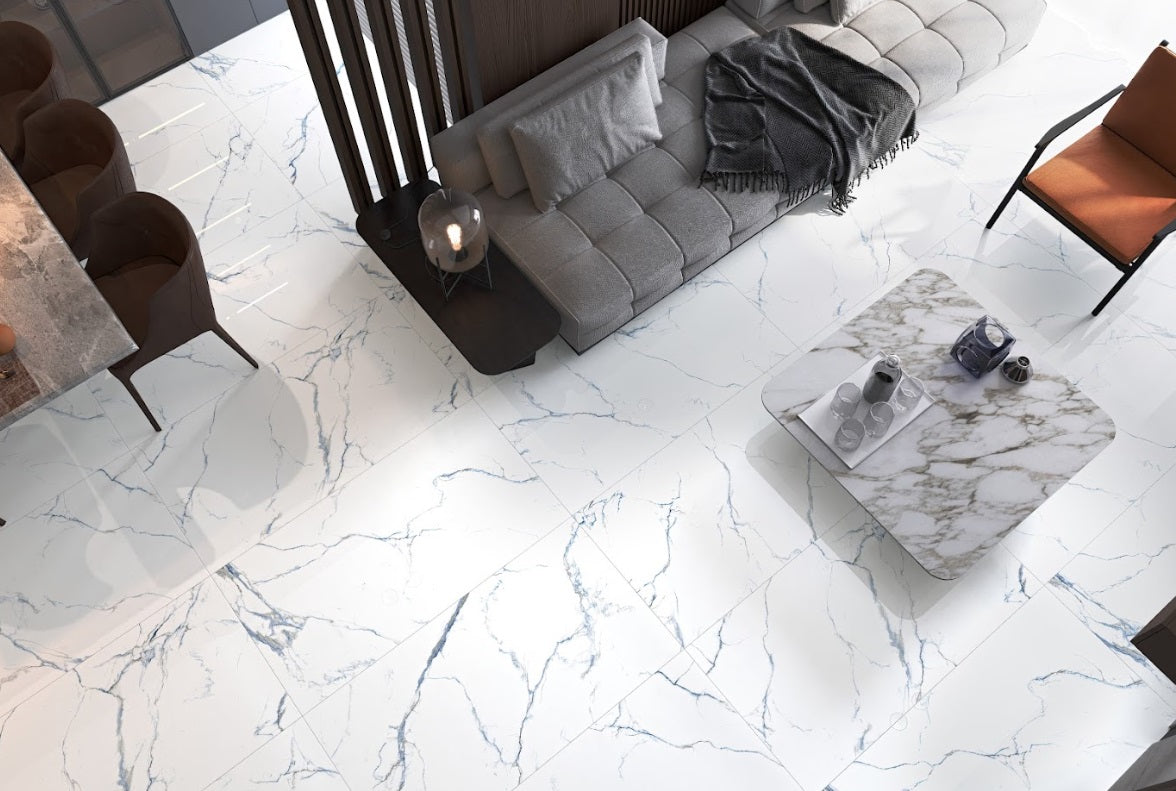 Tesoro Indigo Calacatta Blue Matte Porcelain Tile | Lowest Price ...