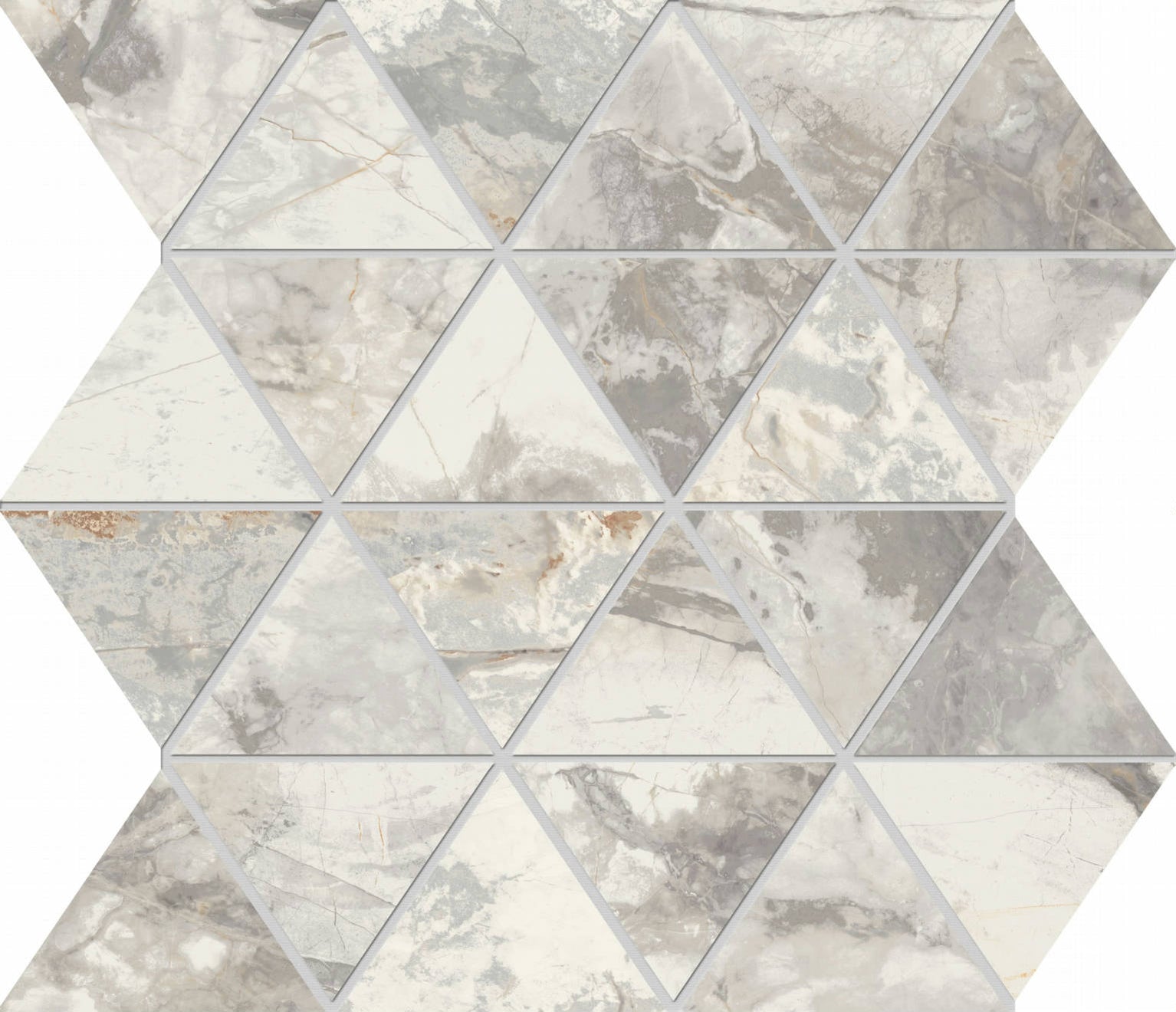 Full Sheet Sample - Golden Age White 10.25" x 11.75" Triangle Porcelai ...