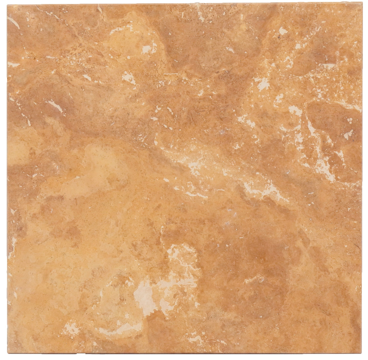 Full Tile Sample - Golden Sienna Travertine Tile - 18" x 18" x 1/2" Br ...