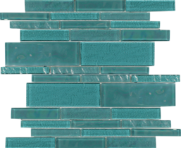 Full Sheet Sample - Aquatica Treasure Greenstone Random Linear Glass M ...