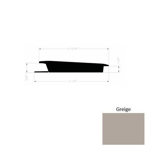 Roppe Solid 673 Greige Rubber Rolling Traffic Transition — Stone & Tile ...