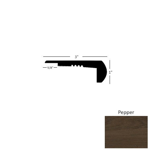 Metroflor Engage Inception 200 Pepper SPC Matte Vinyl Overlap Stair ...