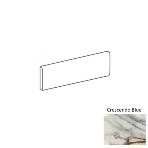 Milestone Jem Crescendo Blue Matte & Polished Porcelain Bullnose ...