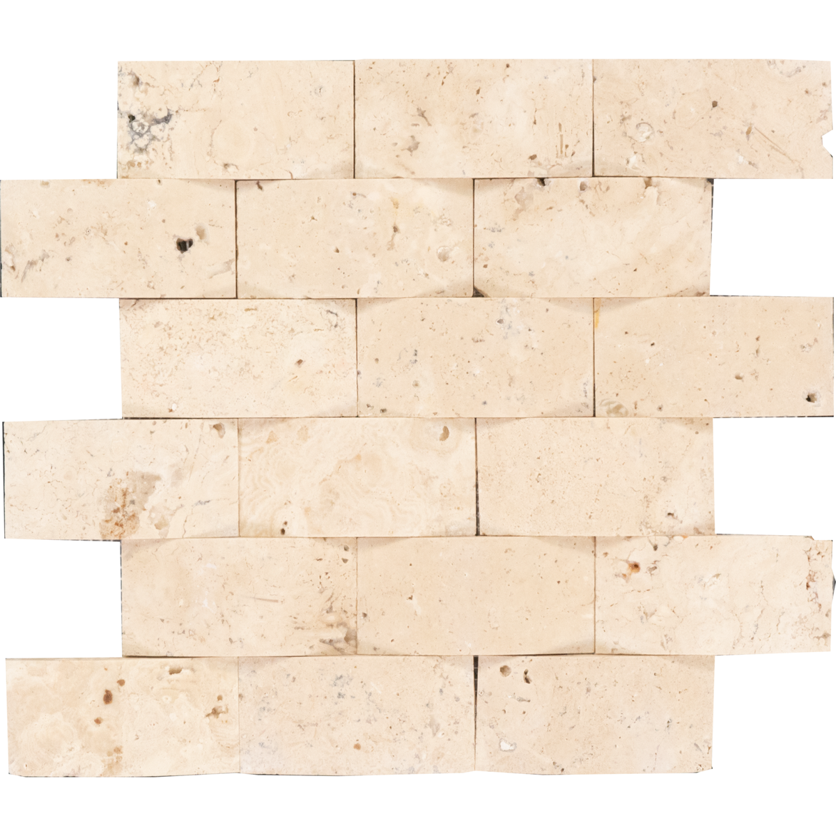 Keystone Tile Extra Light Braid Honed Travertine Mosaic | Lowest Price ...