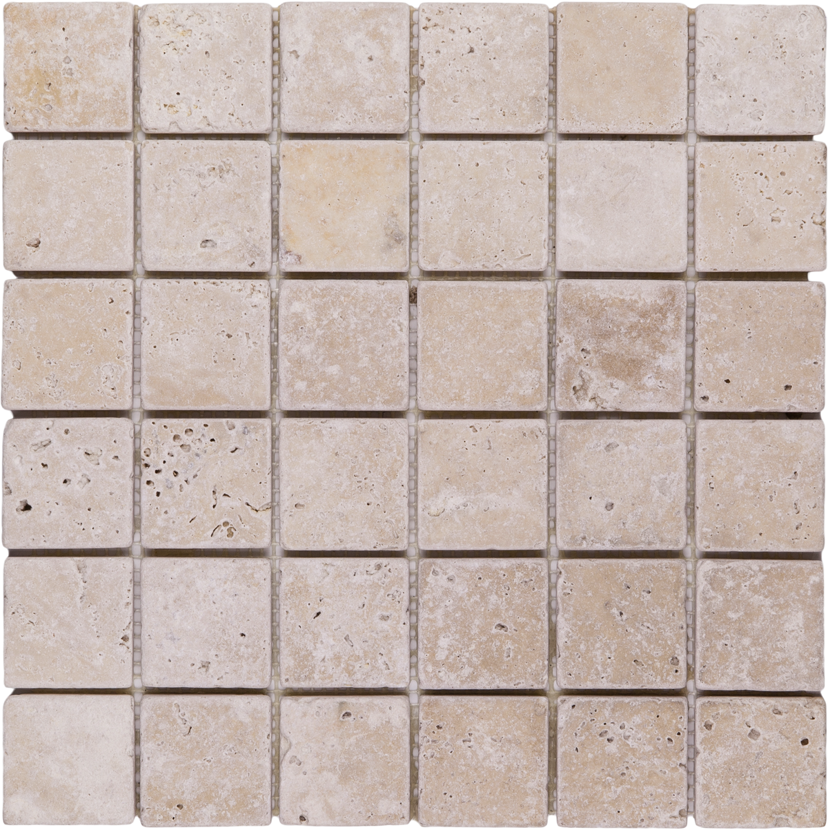 Keystone Tile Extra Light Tumbled Travertine Mosaic | Lowest Price ...