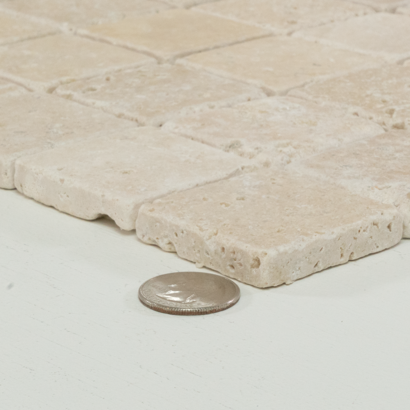 Keystone Tile Extra Light Tumbled Travertine Mosaic | Lowest Price ...