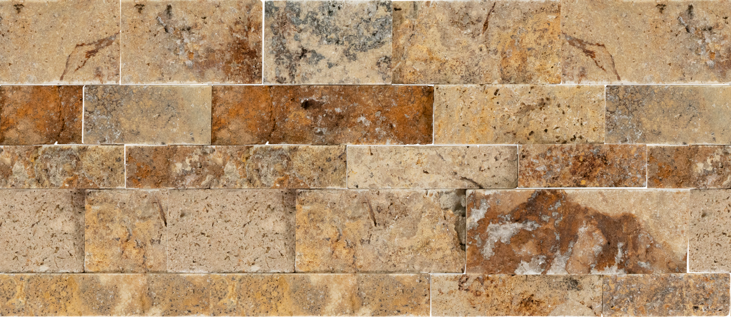 Keystone Tile Escabesa Panel Split Face Travertine Mosaic | Lowest ...
