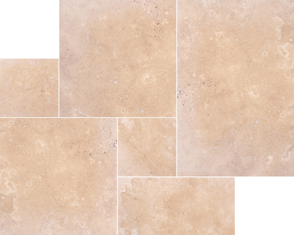 Turco Classico Cross Cut Tumbled Travertine Paver Versailles Pattern ...