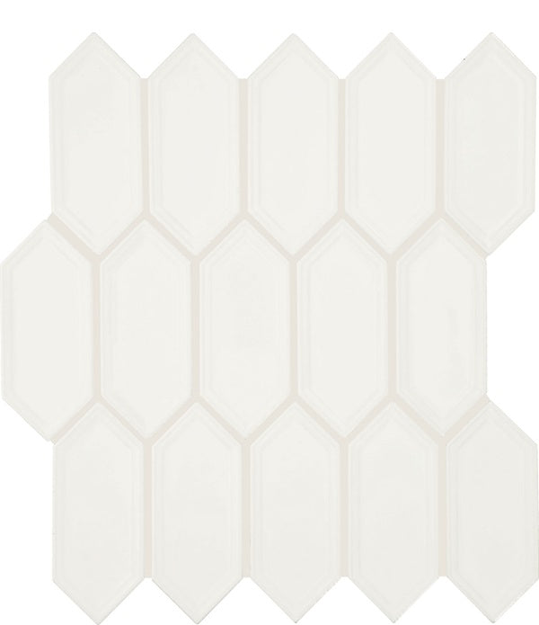 Daltile Luminique 0190 Arctic White Glossy Ceramic Mosaic | Lowest ...