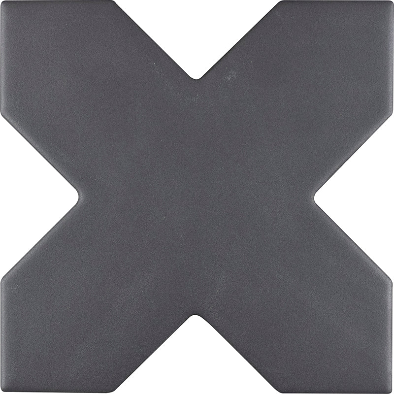 Mir Moorish Black Cross Matte Ceramic Tile | Lowest Price — Stone ...